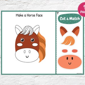 Farm Animals Busy Book, Cut and Match Games for Kids, Farm Activity ...