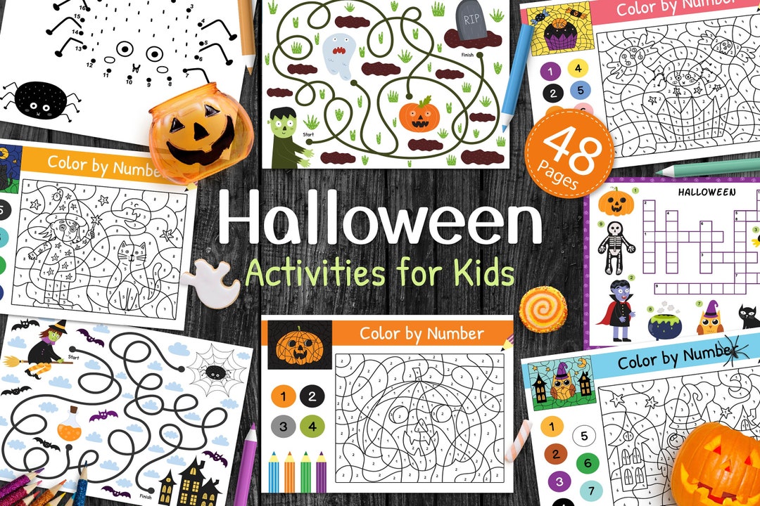 Halloween Activity Book Printable, Halloween Busy Book for Toddlers ...