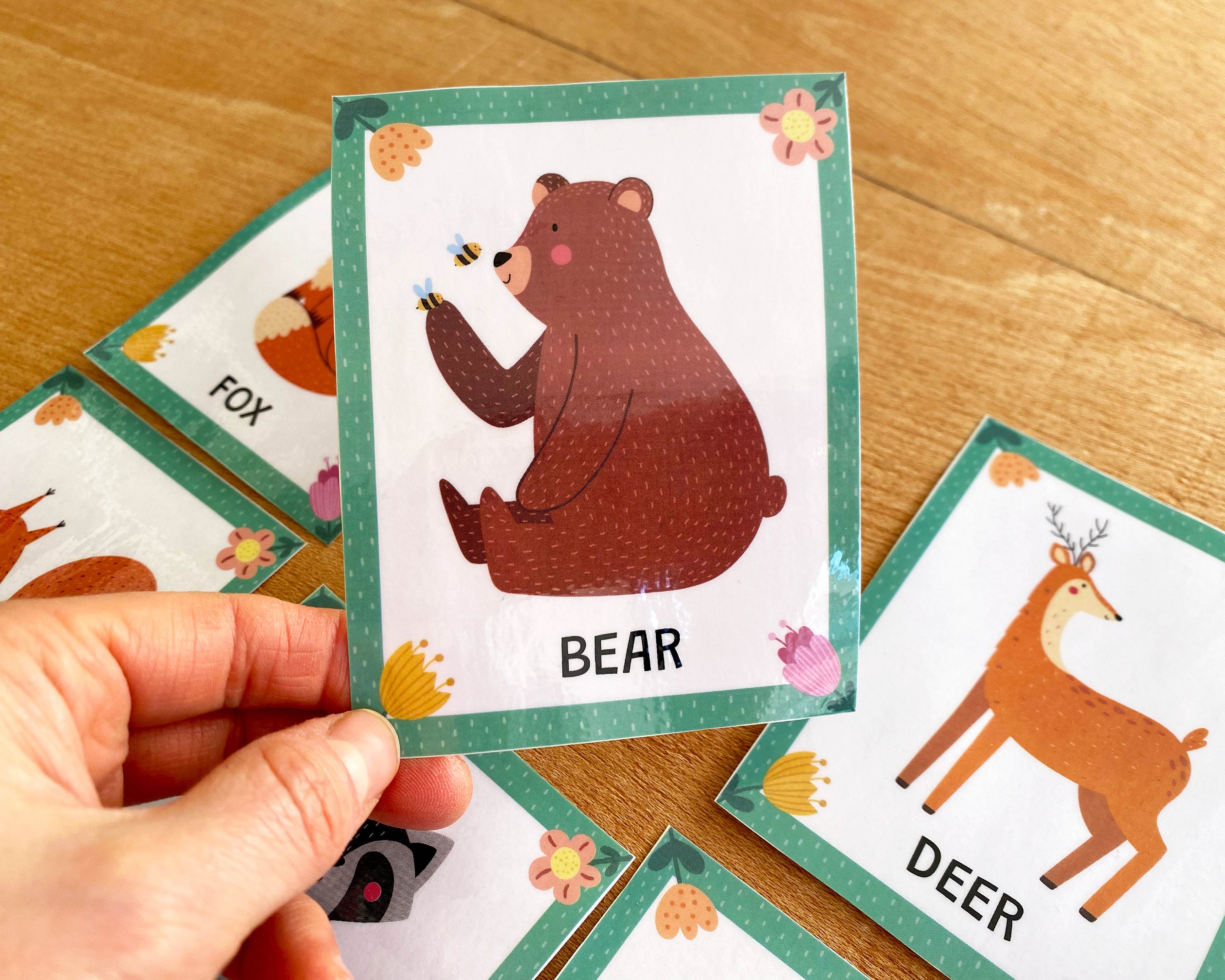 Forest Animals Flashcards Pdf, Woodland Animals Flash Cards Printable ...