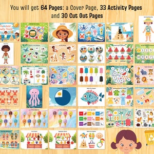 Summer Busy Book Printable, Toddler Summer Busy Book Pdf, Summer Busy ...
