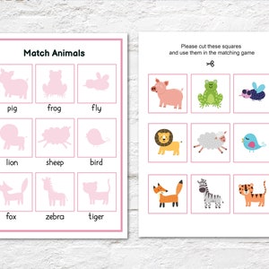 Toddler Busy Book Printable Pdf Busy Binder, Quiet Book, Matching Game ...