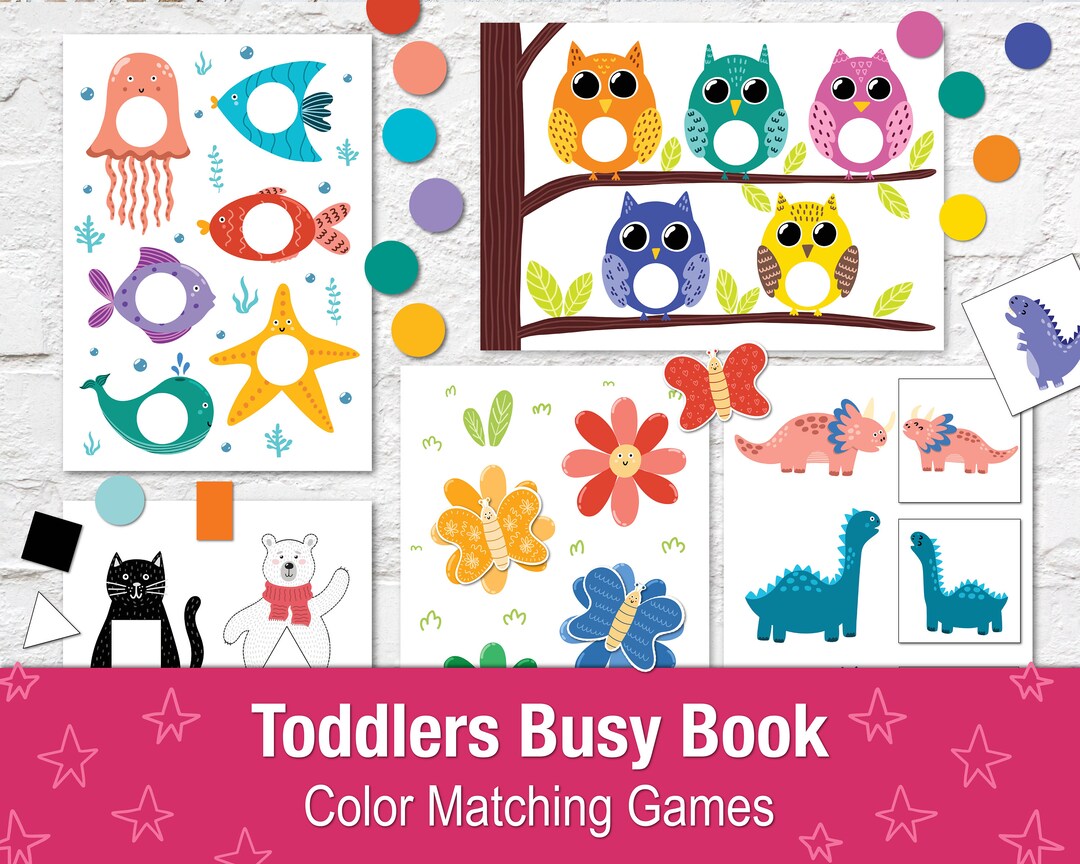 Toddler Busy Book Printable Pdf, Quiet Book for Kids, Learning Binder ...