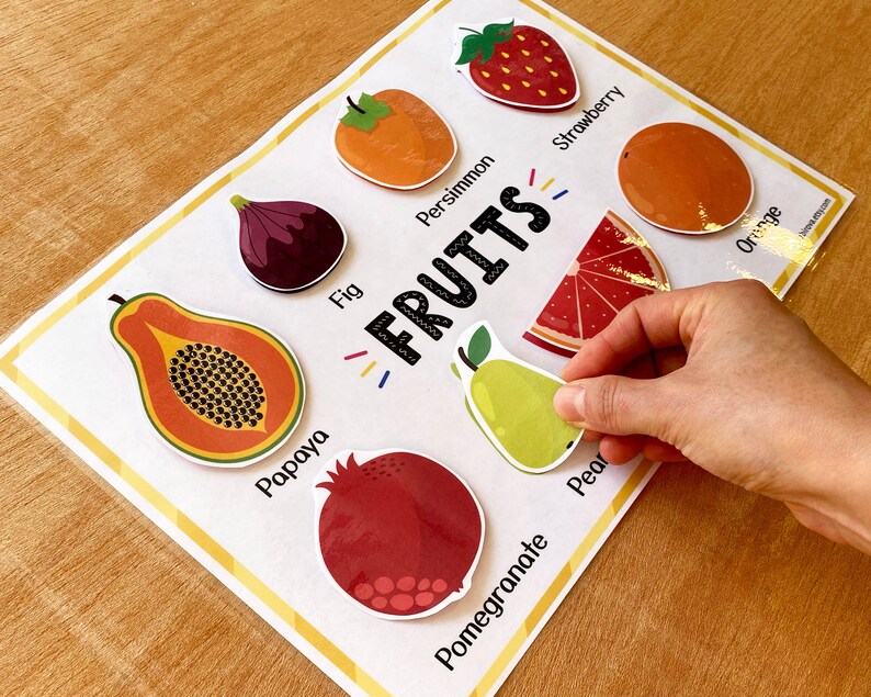 Fruits and Vegetables Busy Book Toddler Busy Book Printable - Etsy