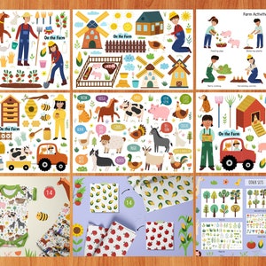 Farm Animals Clipart Bundle, Farm Graphics Set Clip Art in Color and ...