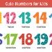 Numbers for Kids Clipart, Cute Numbers in Color and in Outline, Numbers ...