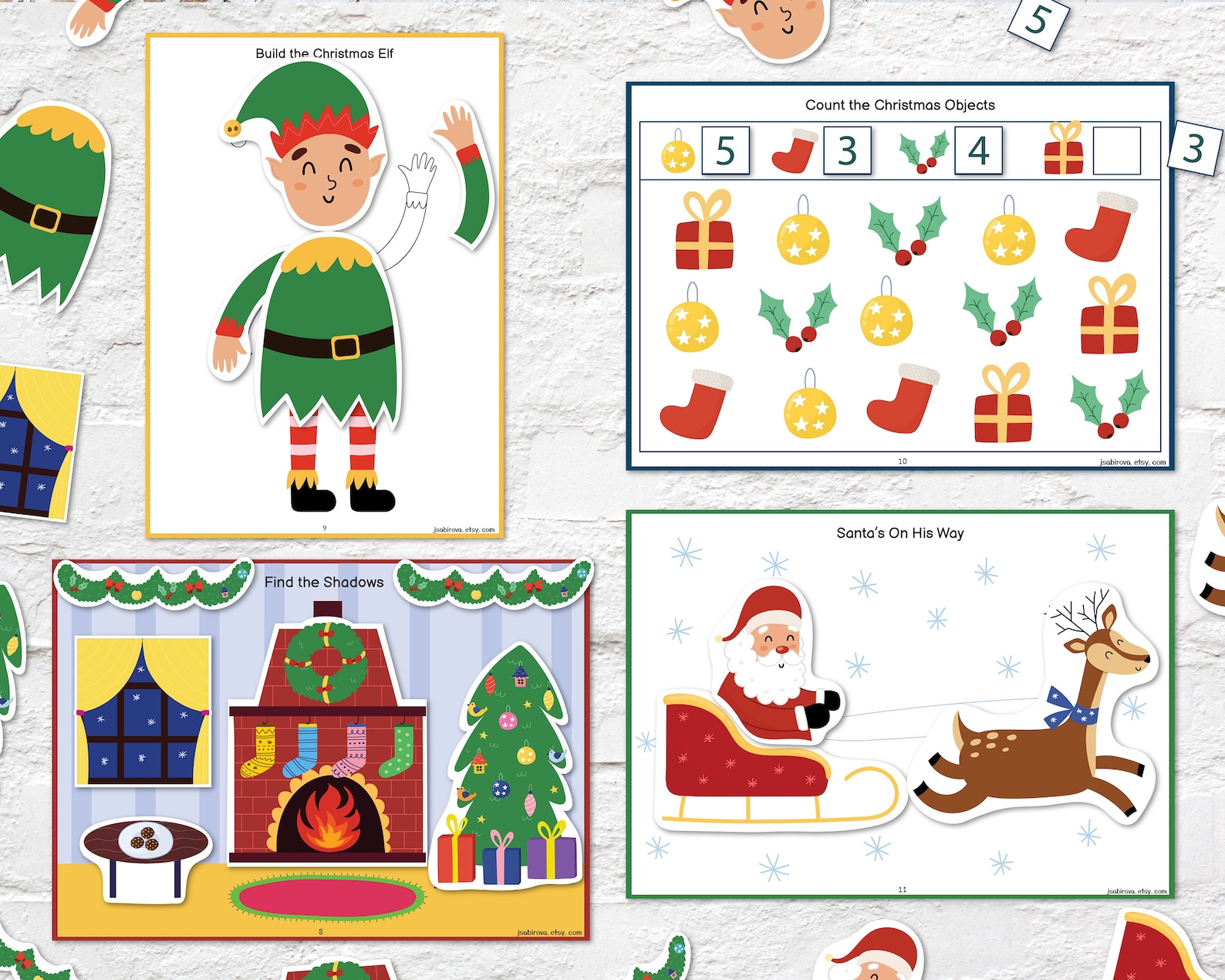 Christmas Busy Book Toddler Busy Book Printable Quiet Book - Etsy