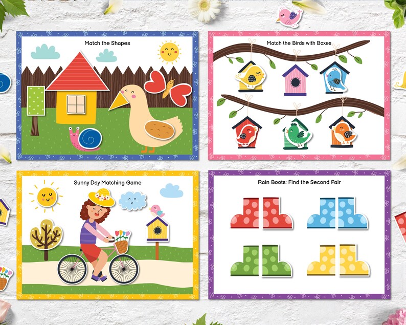 Seasons Busy Book Bundle for Toddlers Set of 4 Toddler Busy - Etsy