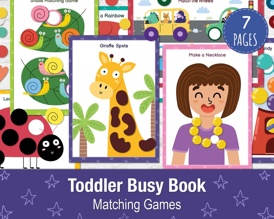 Toddler Busy Book PDF, Quiet Book, Printable Busy Bag, Baby Learning ...