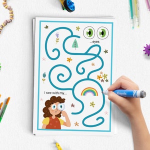 Body Parts Activity Book Pdf, My Body Activity Pages, Printable Maze ...