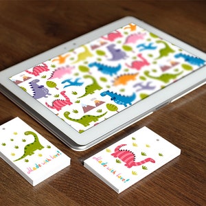 Dinosaurs Clipart and Digital Paper Set / Cute Dinos Seamless Pattern ...