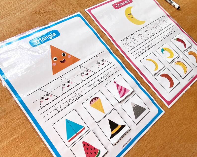 Shapes Activity Book Shapes Busy Book Shapes Matching - Etsy