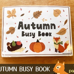 Autumn Busy Book, Halloween Busy Book, Set of 2 Toddler Busy Book ...