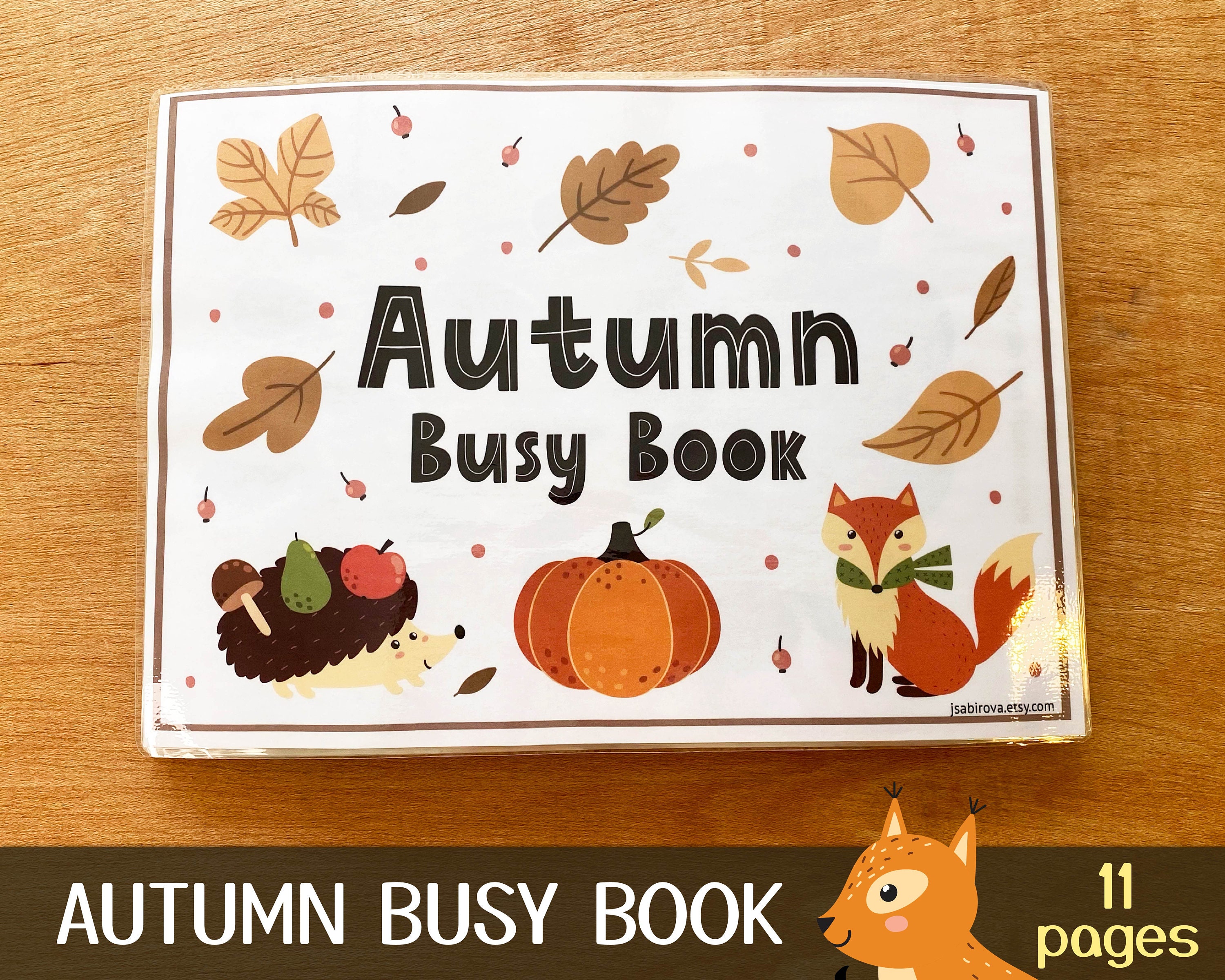 Autumn Busy Book, Halloween Busy Book, Set of 2 Toddler Busy Book ...