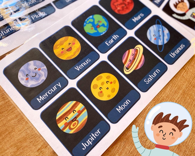 Solar System Flash Cards Pdf Space Flashcards Printable - Etsy