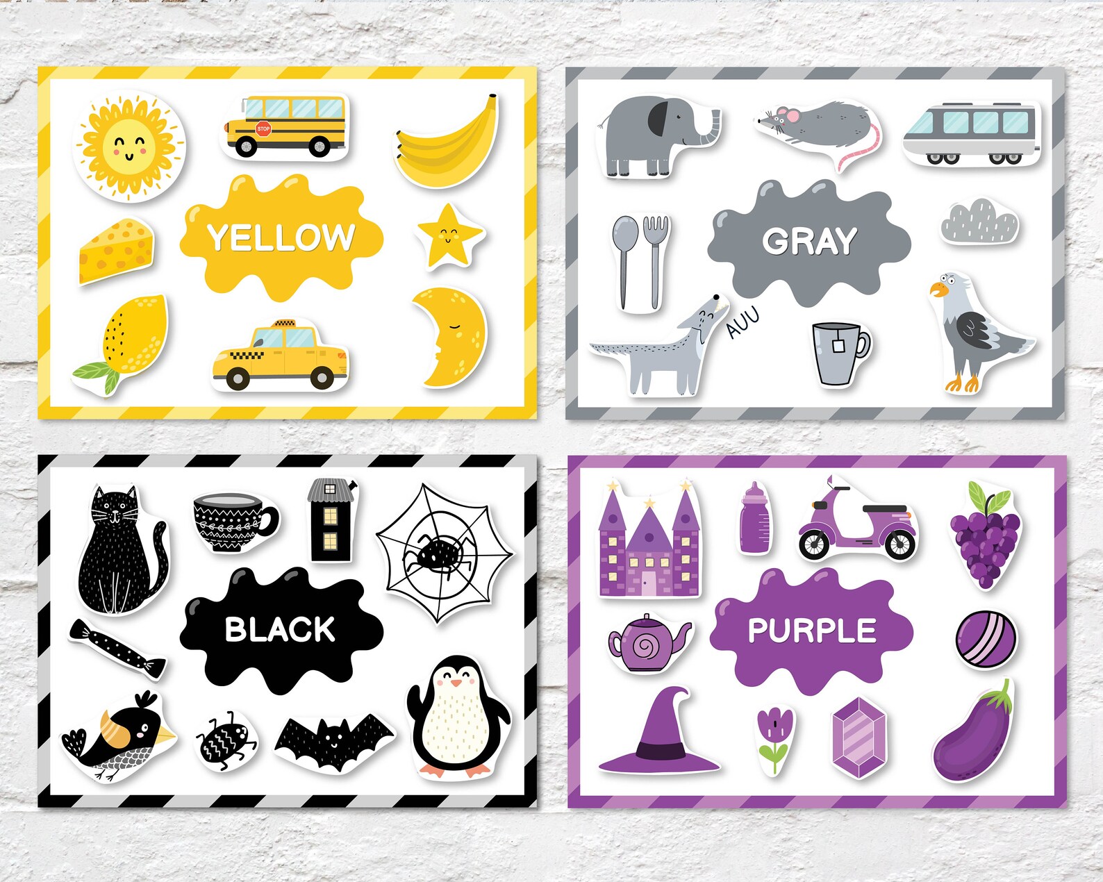 Color Sorting Busy Book for Toddlers Printable Baby Quiet - Etsy