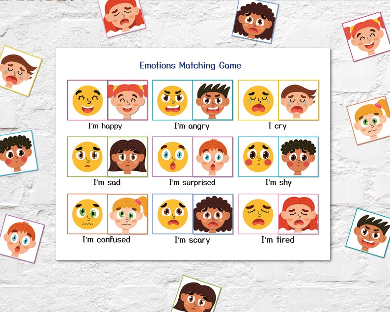 Emotions Busy Book Printable, Busy Bag Pdf, Baby Quiet Book, Preschool ...