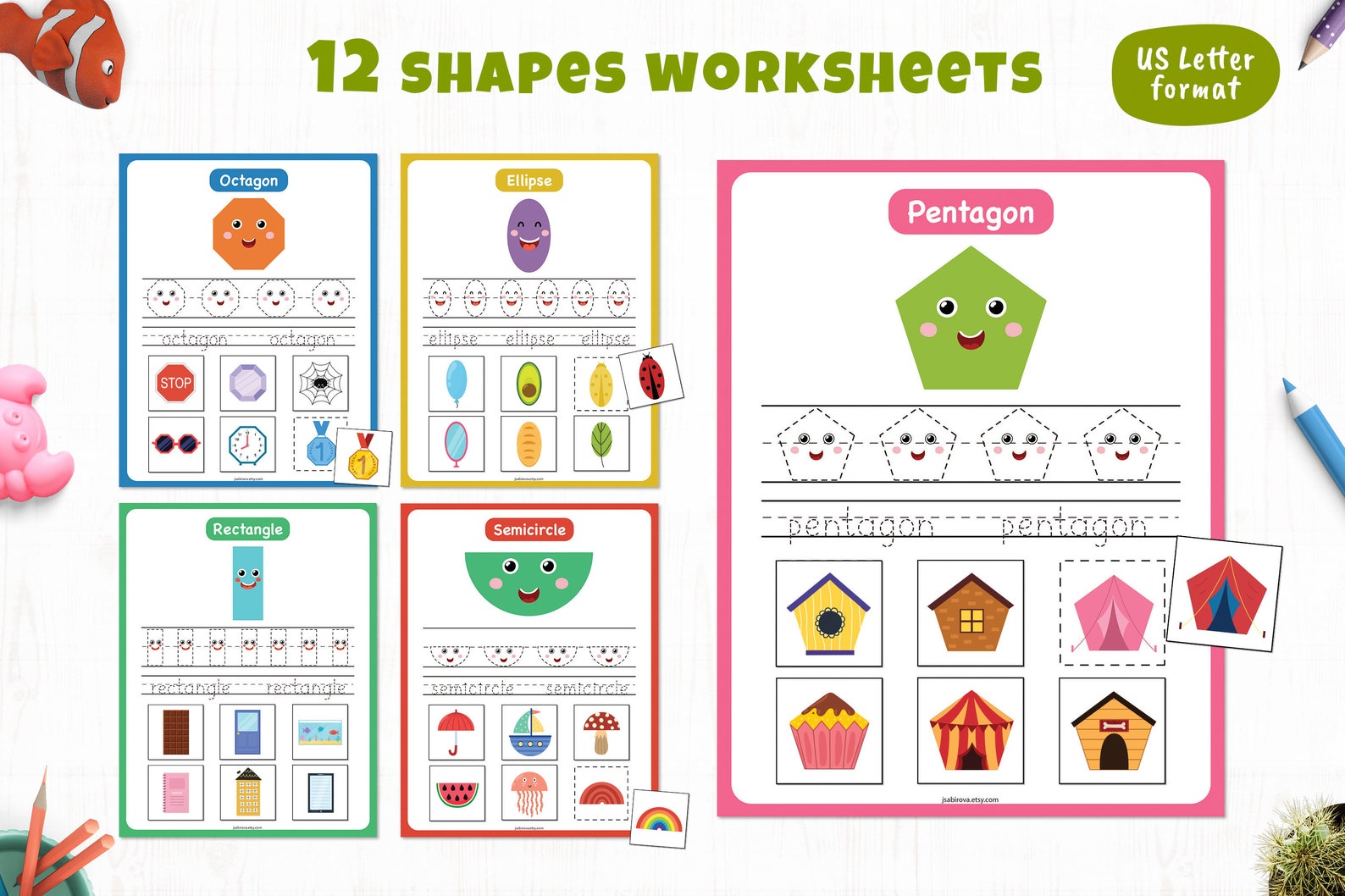 Shapes Activity Book Shapes Busy Book Shapes Matching - Etsy