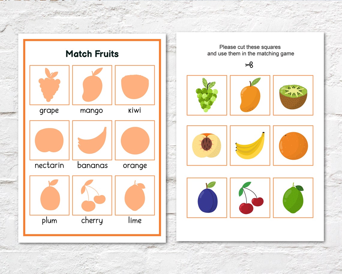 Fruits Sorting Busy Book Printable Fruits and Vegetables Busy - Etsy Canada