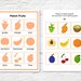 Fruits Sorting Busy Book Printable Fruits and Vegetables Busy - Etsy