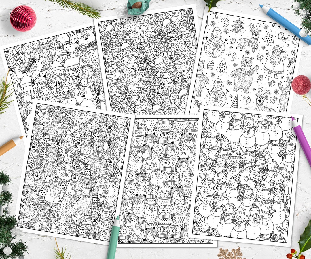 Christmas Coloring Book Pdf, Coloring Pages With Snowman, Christmas ...