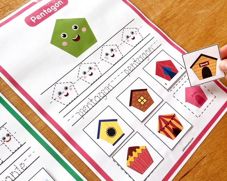 Shapes Activity Book Shapes Busy Book Shapes Matching - Etsy