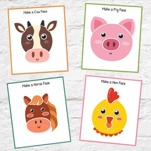 Farm Animals Busy Book, Cut and Match Games for Kids, Farm Activity ...
