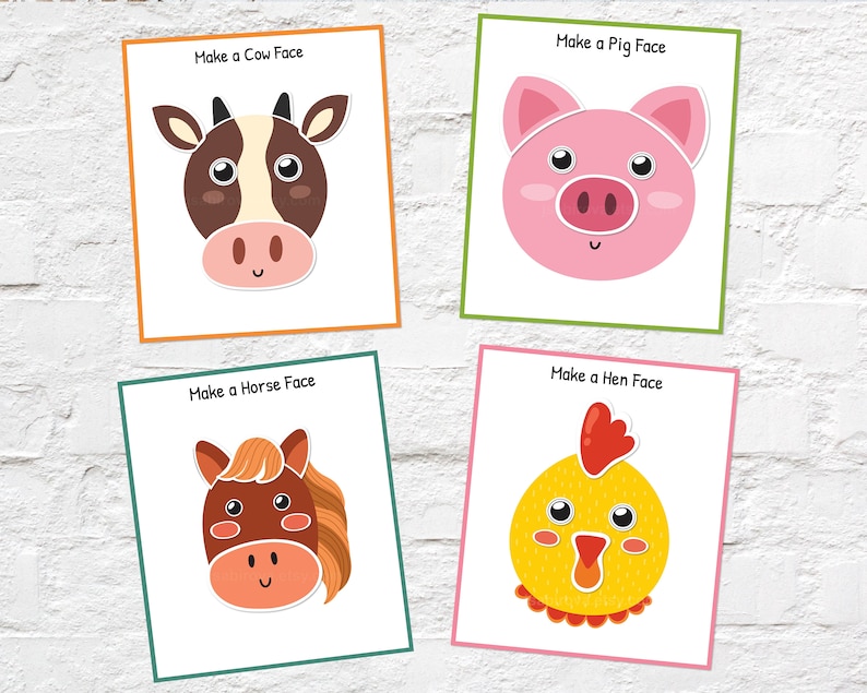 Farm Animals Busy Book, Cut and Match Games for Kids, Farm Activity ...