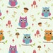 Cute Owls Digital Paper, Forest Seamless Patterns, Printable Owl Theme ...