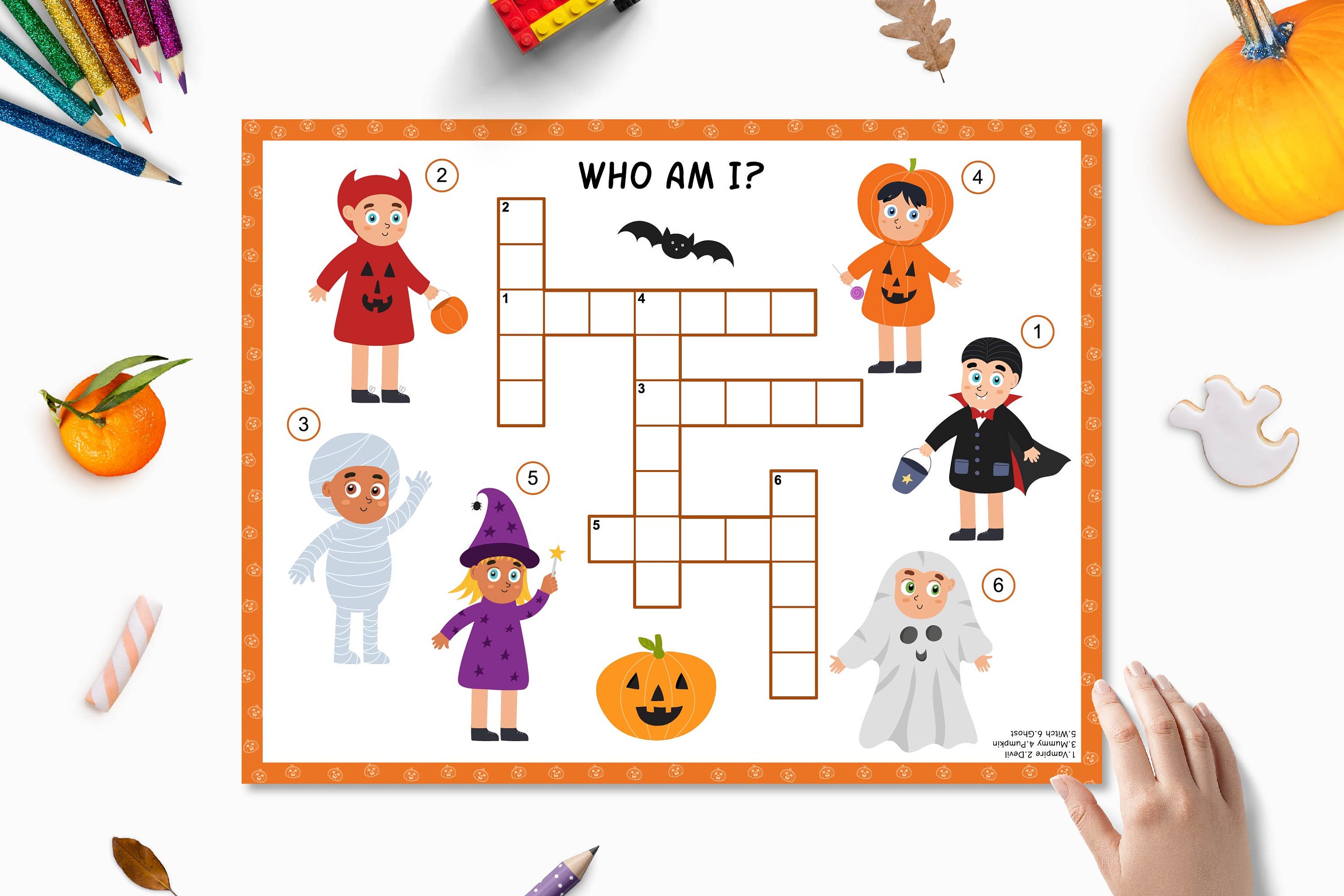 Halloween Crossword Puzzles Pdf for Kids, Halloween Crossword Printable ...