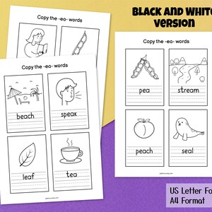 Ea Phonics Sound Cards, -ea- Digraph Printable Flashcards, Phonics ...