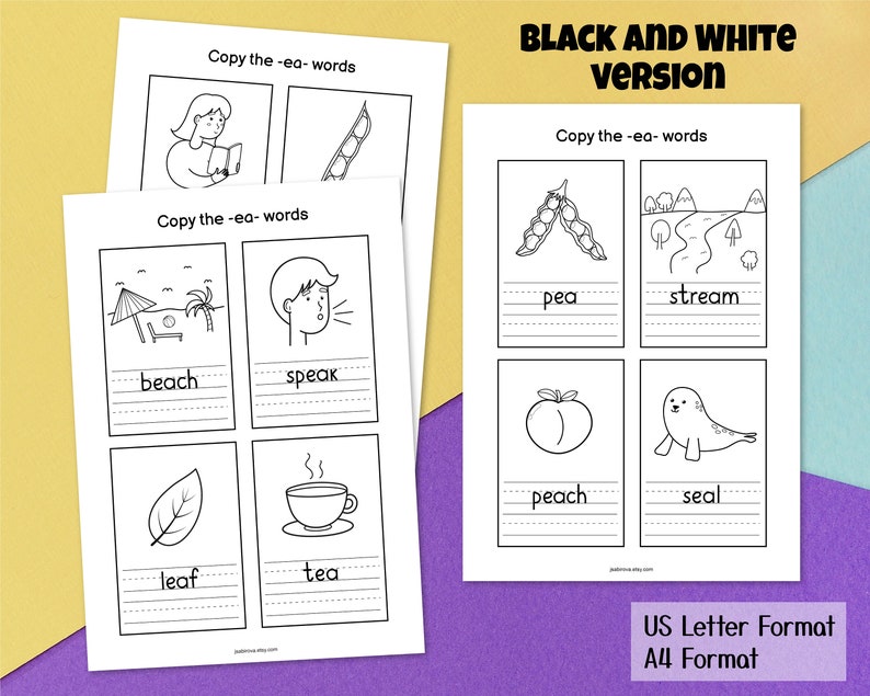Ea Phonics Sound Cards, -ea- Digraph Printable Flashcards, Phonics ...