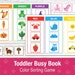 Color Sorting Toddler Busy Book Printable Busy Binder Quiet | Etsy