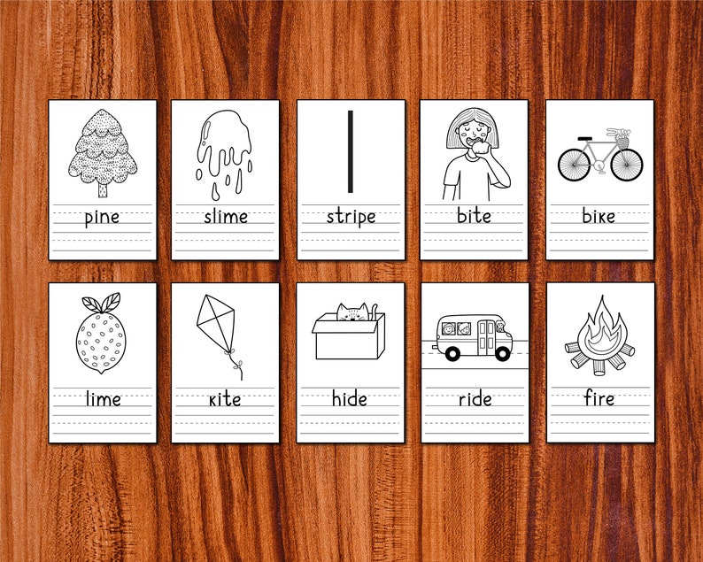 I-e Phonics Flash Cards I-e Phonics Spelling Rule Printable - Etsy