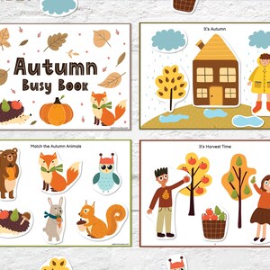 Autumn Busy Book, Halloween Busy Book, Set of 2 Toddler Busy Book ...