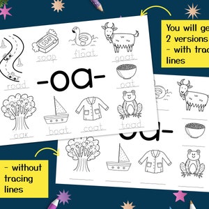 Phonics Worksheets With -oa- Spelling Rule, Preschool Worksheets ...
