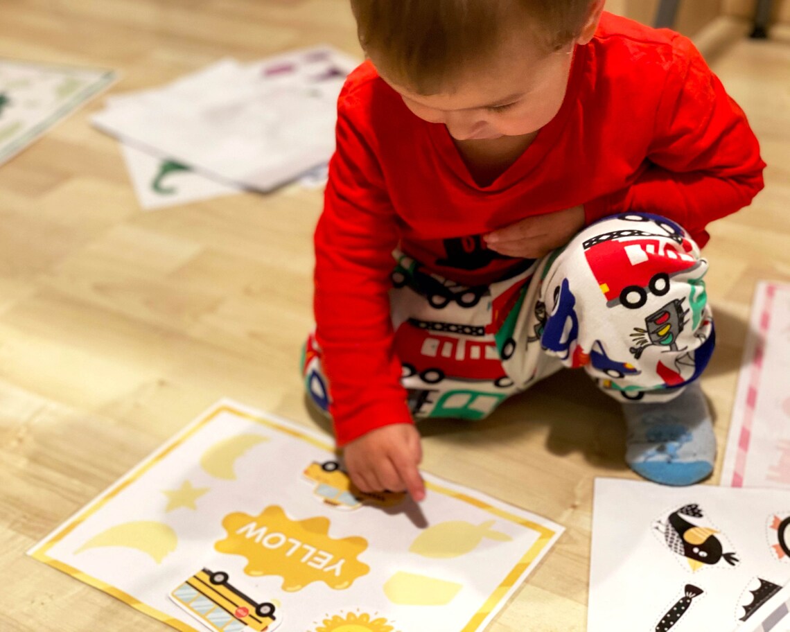 Color Sorting Busy Book for Toddlers Printable Baby Quiet | Etsy