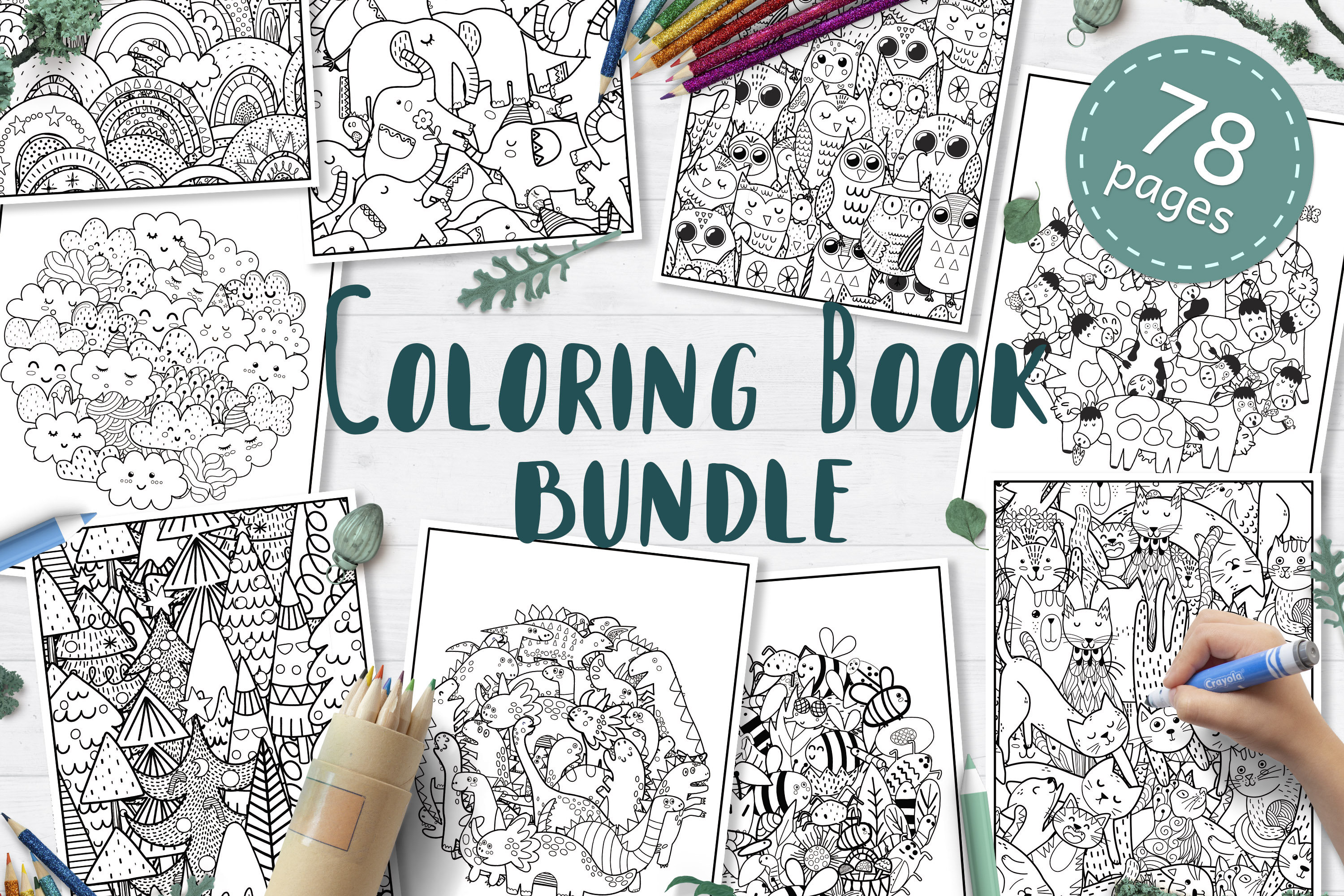 Coloring Book Bundle Printable Coloring Pages Pdf for Adults | Etsy