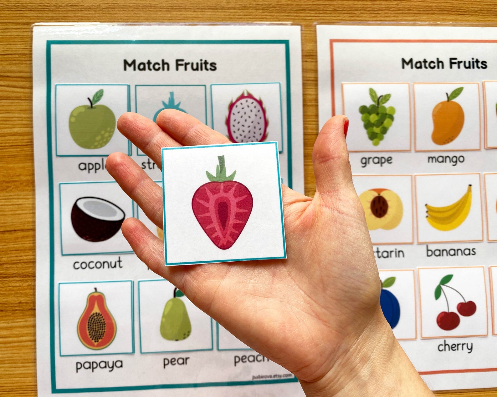 Fruits Sorting Busy Book Printable, Fruits and Vegetables Busy Book ...