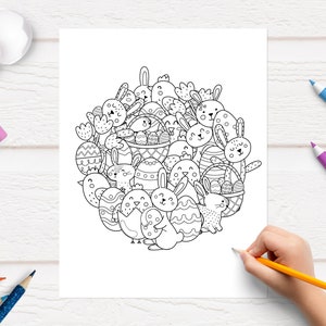 Easter Mandalas Coloring Pages, Circle Shape Easter Patterns Printable ...