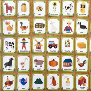 On the Farm Flashcards PDF, 48 Farm Animals Flash Cards Printable, Farm ...