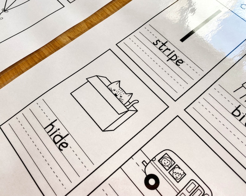 I-e Phonics Flash Cards I-e Phonics Spelling Rule Printable - Etsy