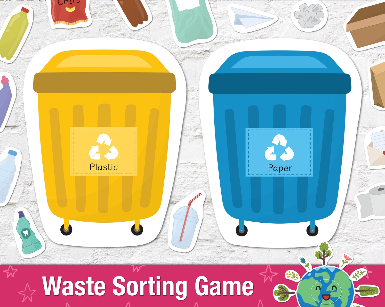 Waste Sorting Busy Book Printable Game for Toddlers Trash - Etsy