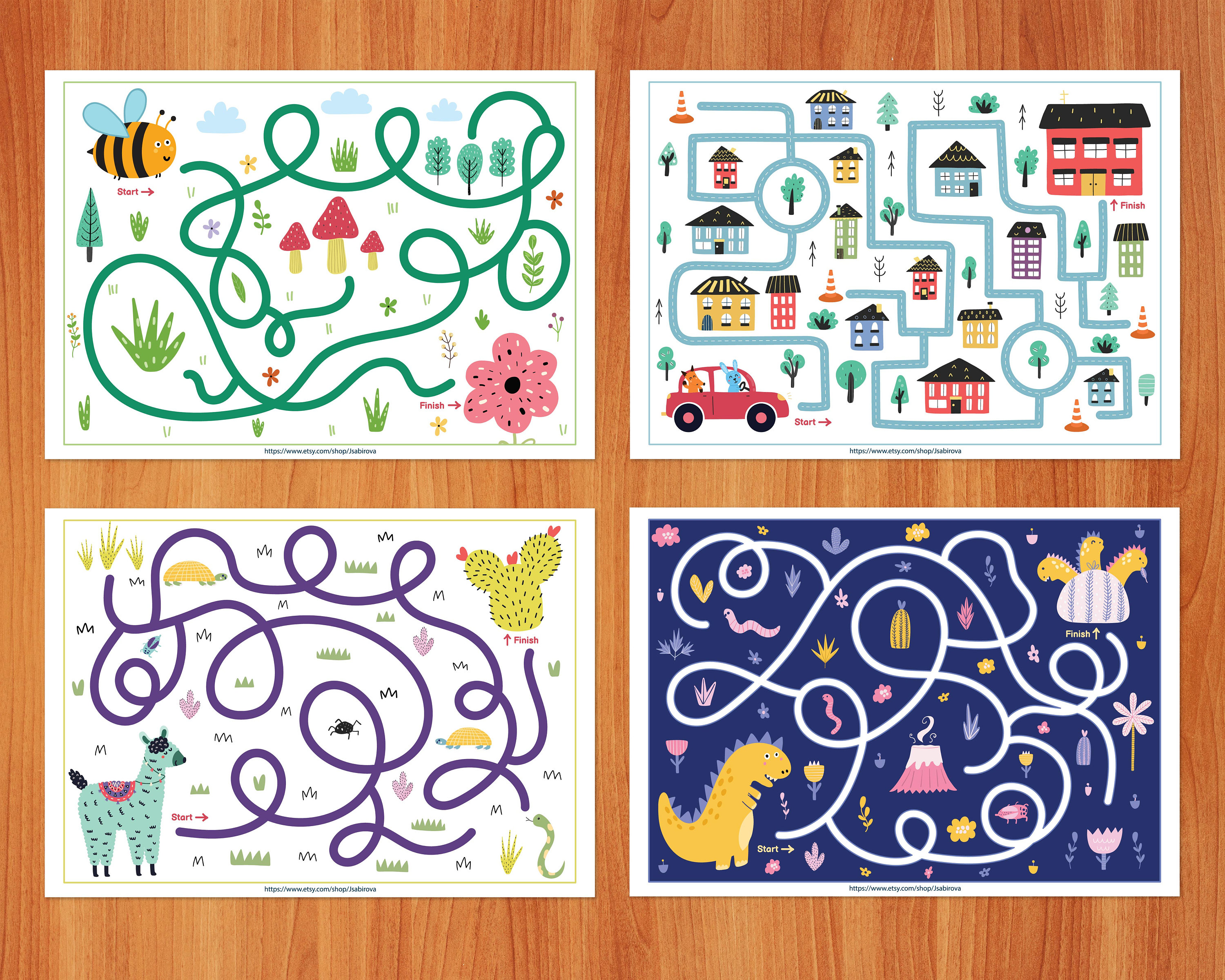 Maze Activity Book Printable, Busy Book for Toddlers Maze Games Maze ...