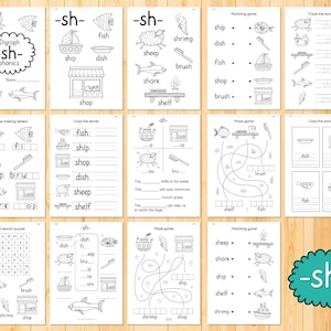 Phonics Printable Workbook, 1st Grade Worksheets for Kids, 2nd Grade ...