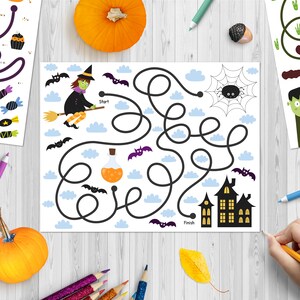 Halloween Maze Activity Book Printable, Halloween Busy Book for ...