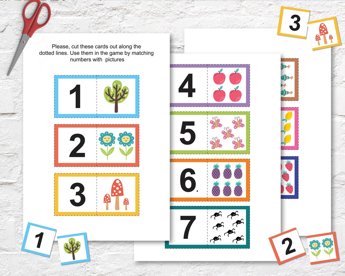 Learn to Count Busy Book for Toddlers A4 6 Printable Games | Etsy