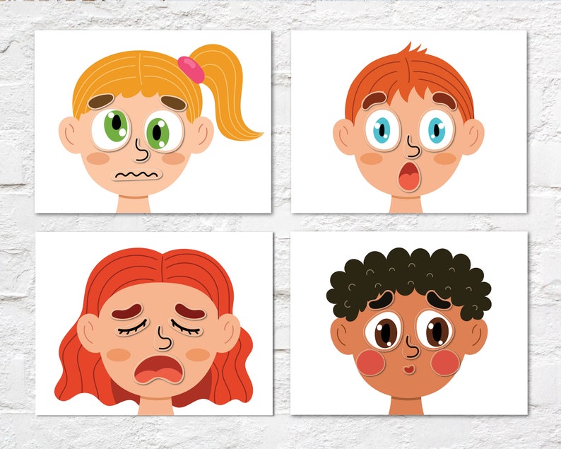 Emotions Busy Book Printable, Busy Bag Pdf, Baby Quiet Book, Preschool ...