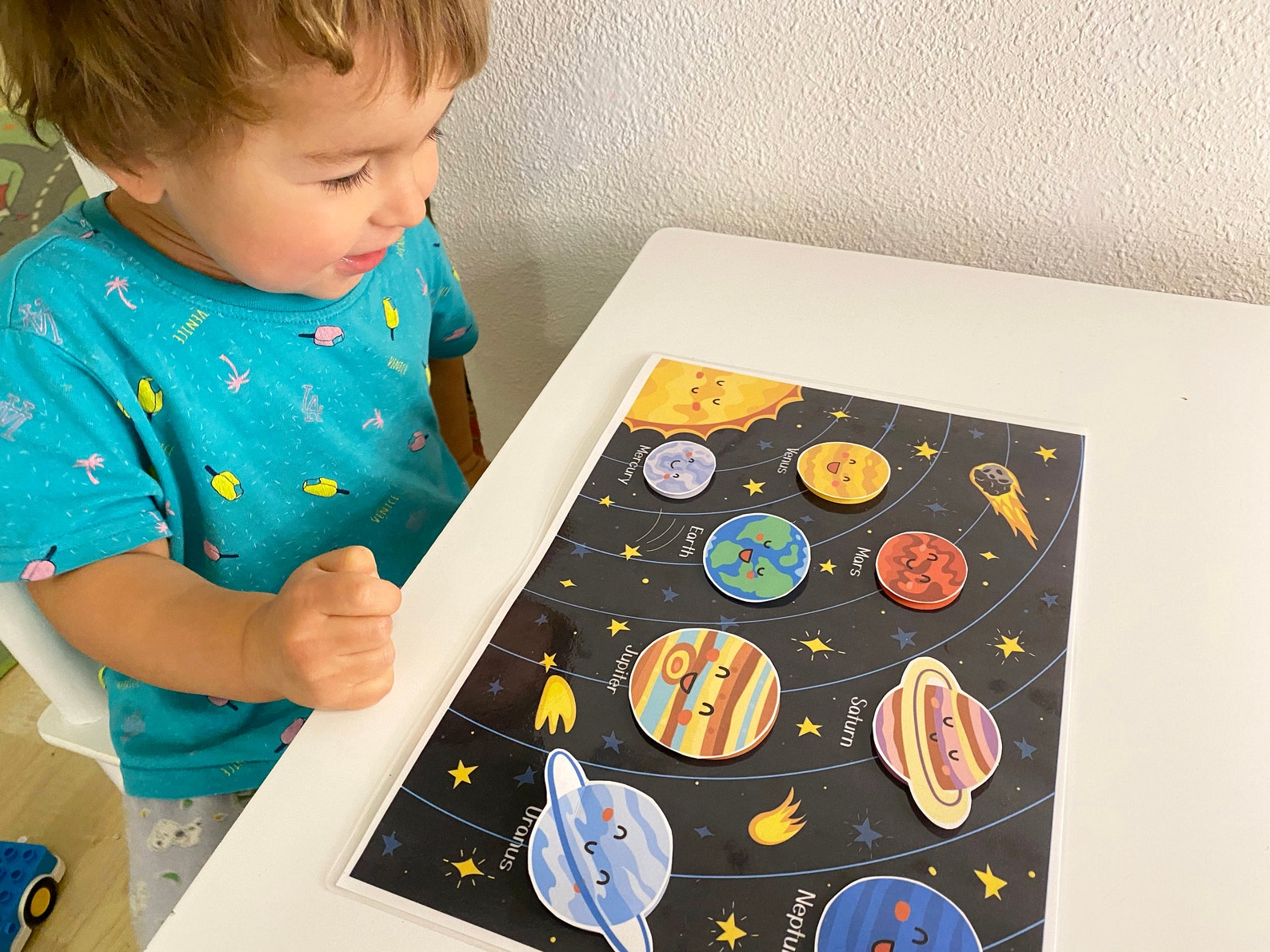 Solar System Busy Book Page, Planet Matching Worksheet for Toddlers ...