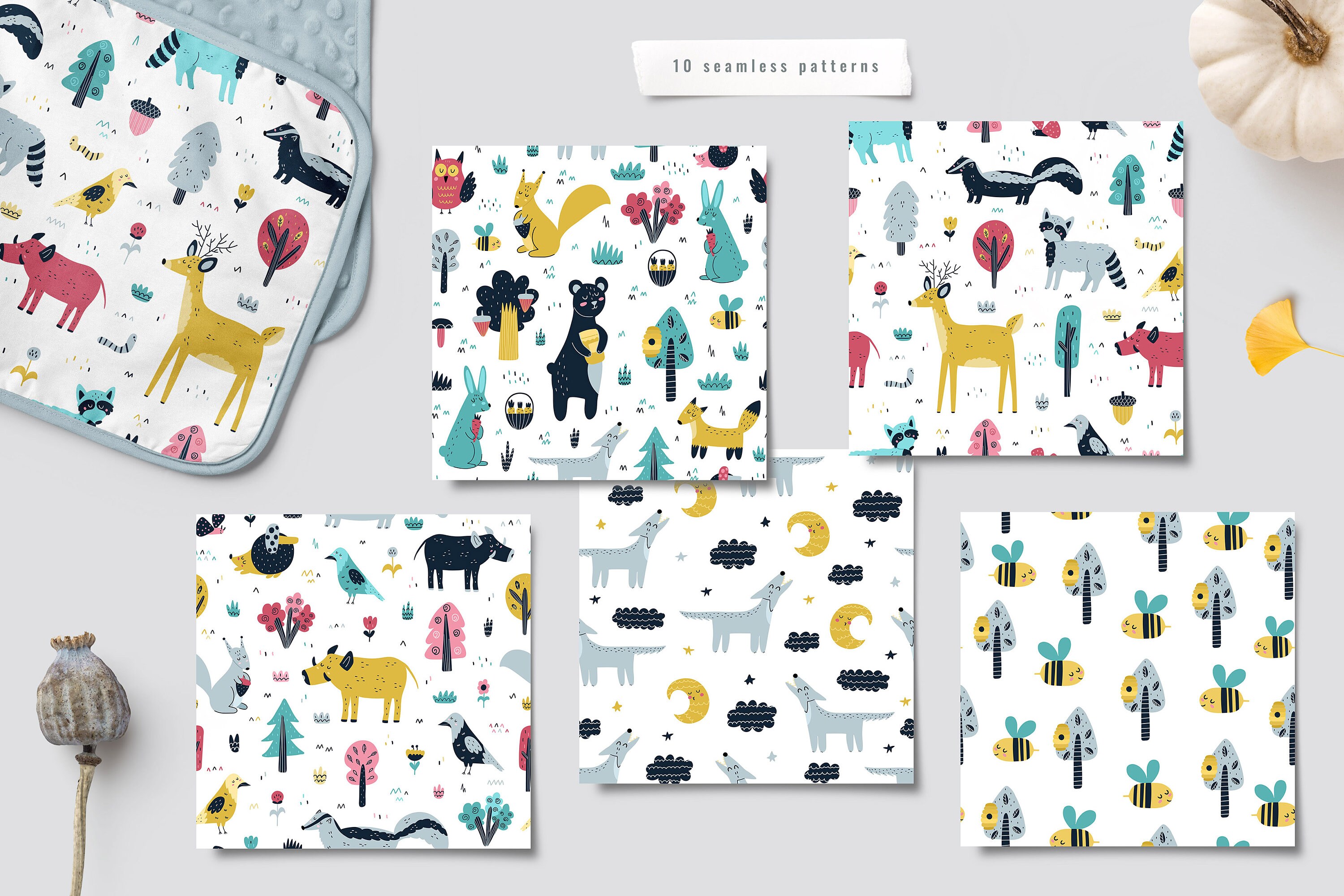 Woodland Clipart Digital Paper Forest Animals Clipart Png - Etsy