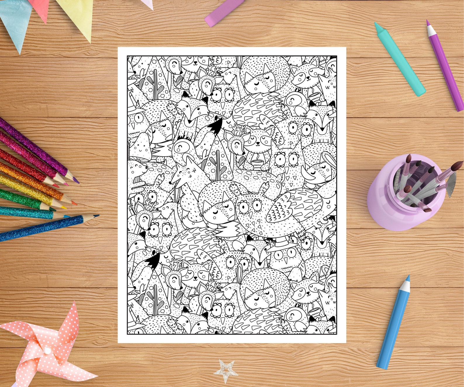 Coloring Book for Adults and Kids, Printable Coloring Pages for Kids ...